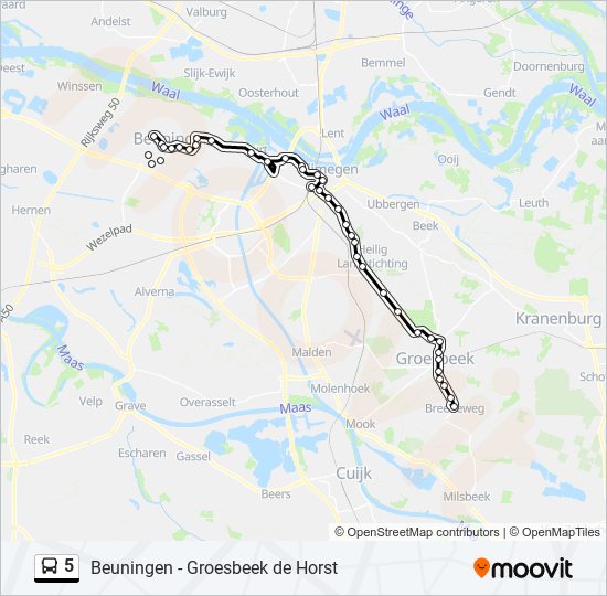 5 Route: Schedules, Stops & Maps - Groesbeek Breedeweg (Updated)