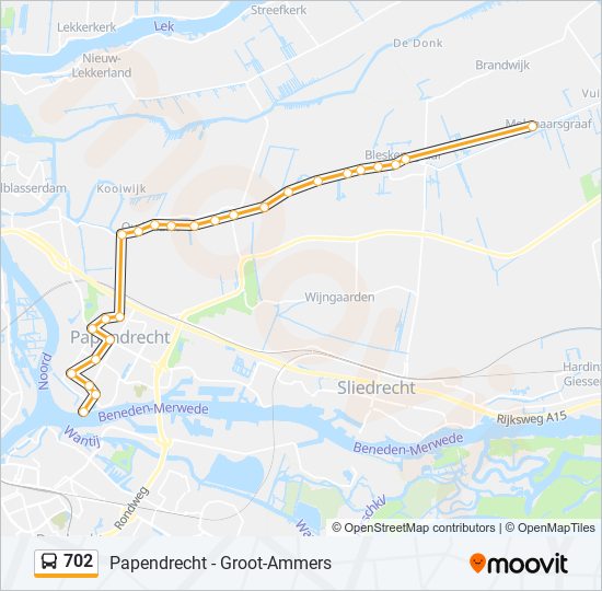 702 Route: Schedules, Stops & Maps - Brandwijk Via Oud-Alblas (Updated)
