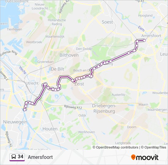 34 Route: Schedules, Stops & Maps - Amersfoort (Updated)
