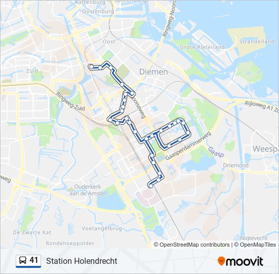 41 Route: Schedules, Stops & Maps - Station Holendrecht (Updated)