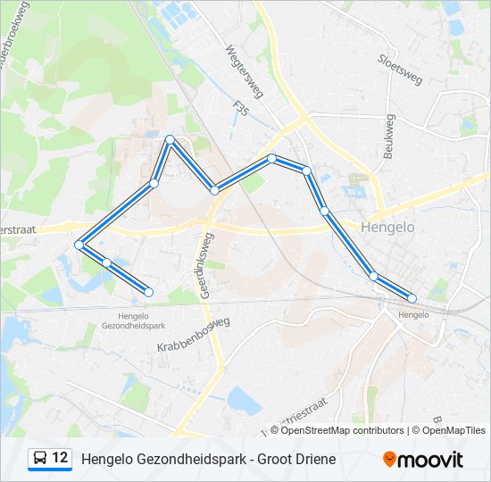 12 Route: Schedules, Stops & Maps - Hengelo (Updated)