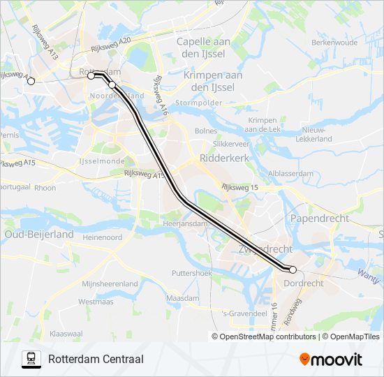 snelbus ipv trein Route: dienstregelingen, haltes en kaarten ...