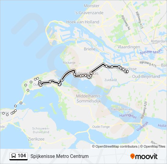 104 Route: Fahrpläne, Haltestellen & Karten - Spijkenisse Metro Centrum ...