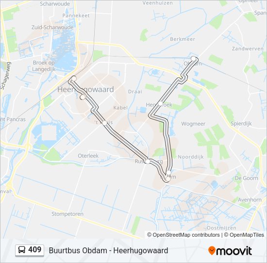 409 Route: Schedules, Stops & Maps - Obdam Station (Updated)