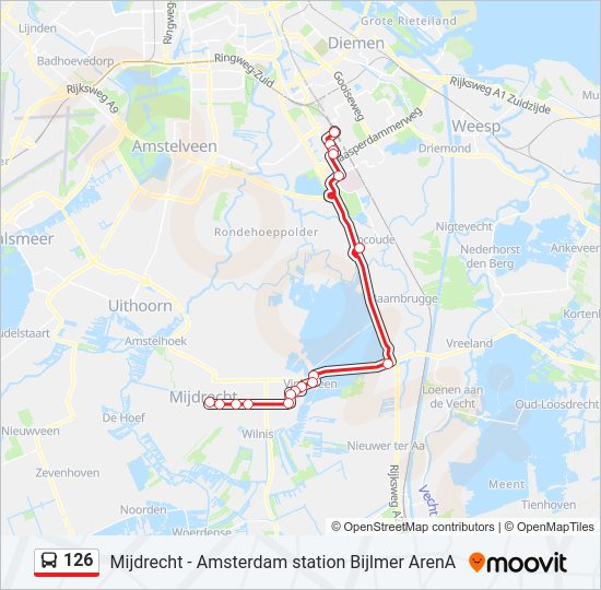 126 Route: Schedules, Stops & Maps - Mijdrecht (Updated)