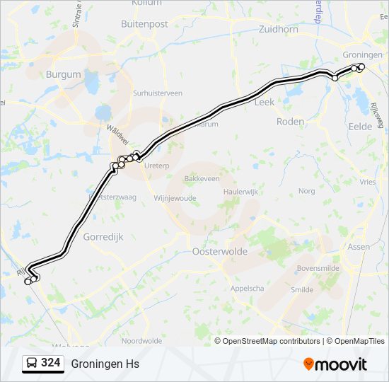 324 Route: Fahrpläne, Haltestellen & Karten - Groningen Hs (Aktualisiert)