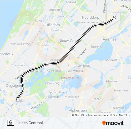 SNELBUS IPV TREIN Route: Schedules, Stops & Maps - Leiden Centraal ...