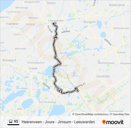 95 Route: Schedules, Stops & Maps - Leeuwarden (Updated)
