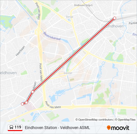 119 Route: Schedules, Stops & Maps - Asml Veldhoven (Updated)
