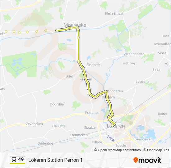 49 Route: Schedules, Stops & Maps - Lokeren Station Perron 1 (Updated)