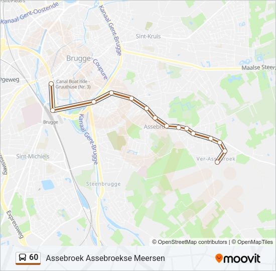 60 Route: Schedules, Stops & Maps - Assebroek Assebroekse Meersen (Updated)