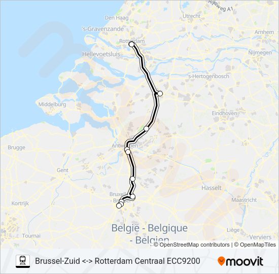 eurocity Route: Fahrpläne, Haltestellen & Karten - Rotterdam Centraal ...