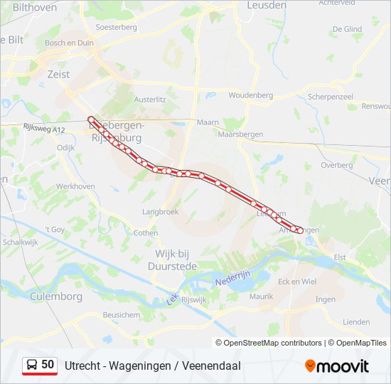 50 Route: Schedules, Stops & Maps - Amerongen Via Doorn (Updated)