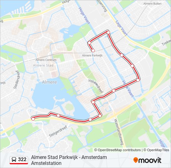 322 Route: dienstregelingen, haltes en kaarten - Busstation 'T Oor ...