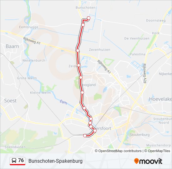 76 Route: Schedules, Stops & Maps - Bunschoten-Spakenburg (Updated)