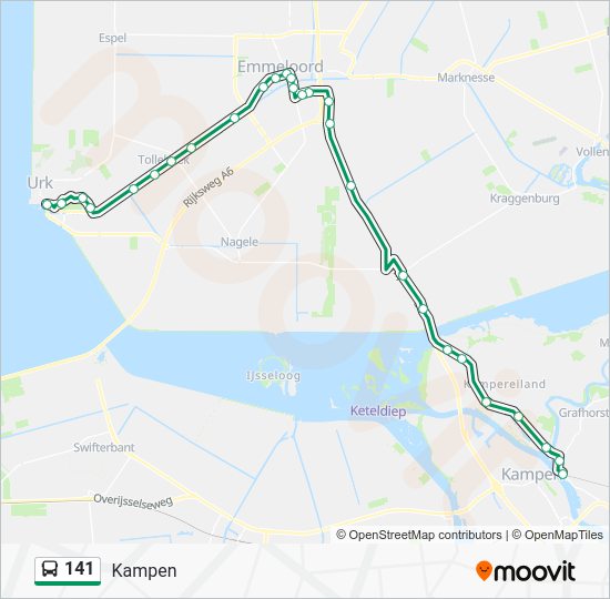 141 Route: Schedules, Stops & Maps - Kampen (Updated)