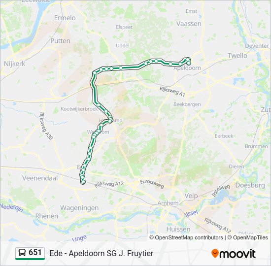 651 Route: Schedules, Stops & Maps - Ede (Updated)