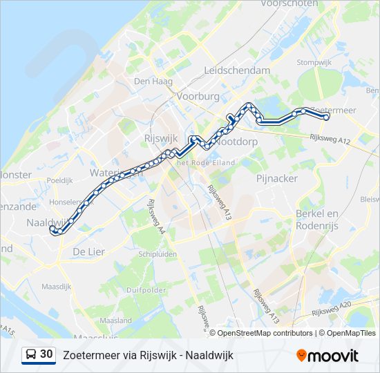 30 Route: Fahrpläne, Haltestellen & Karten - Naaldwijk Via Rijswijk ...