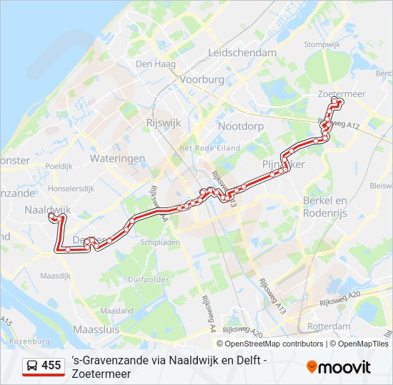455 Route: Schedules, Stops & Maps - Naaldwijk Via Delft (Updated)