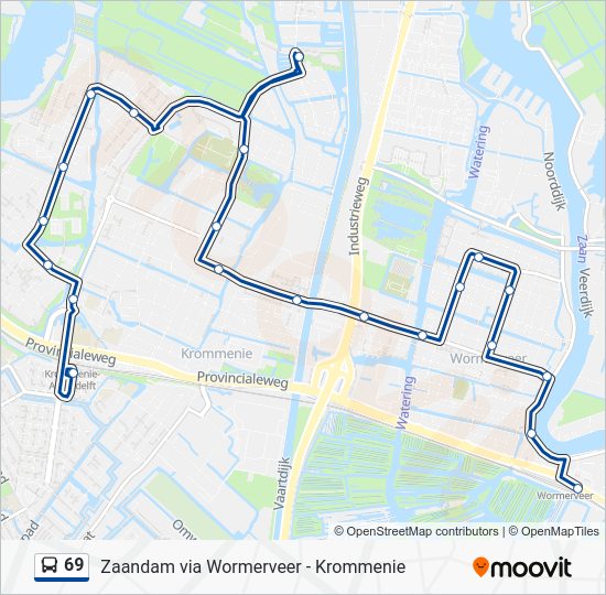69 Route: Schedules, Stops & Maps - Wormerveer Station (Updated)