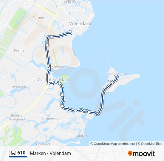 610 Route: Schedules, Stops & Maps - Volendam (Updated)