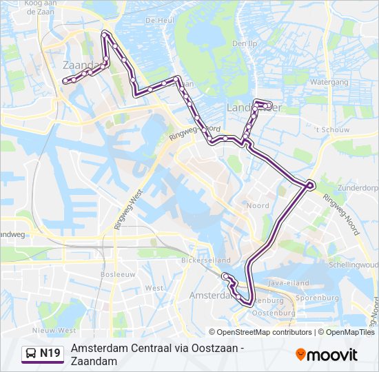 n19 Route: Schedules, Stops & Maps - Zaandam Via Landsmeer (Updated)