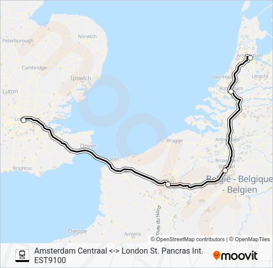 EUROSTAR Route: Schedules, Stops & Maps - London St. Pancras Int. (Updated)