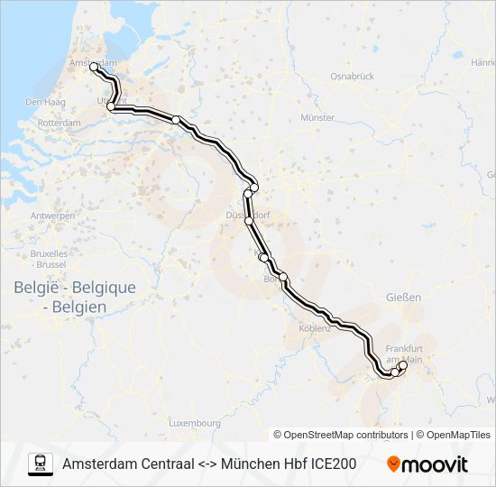 ICE INTERNATIONAL Route: Schedules, Stops & Maps - Amsterdam Centraal ...