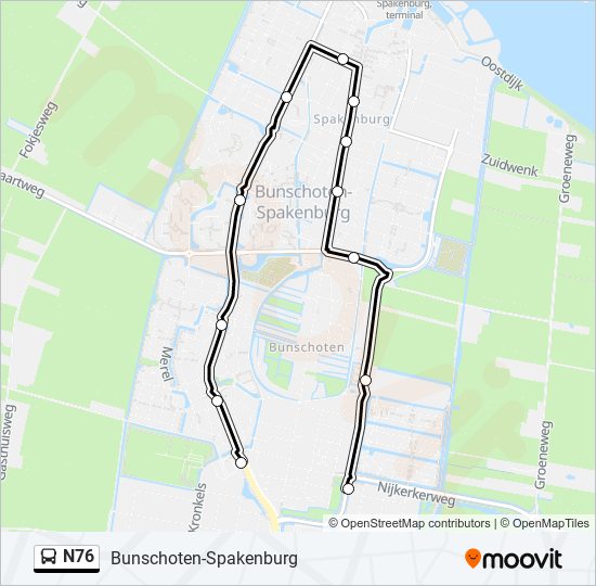 n76 Route: Schedules, Stops & Maps - Bunschoten-Spakenburg (Updated)