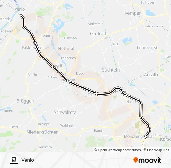 SNELTREIN RE13 Route: Schedules, Stops & Maps - Venlo (Updated)