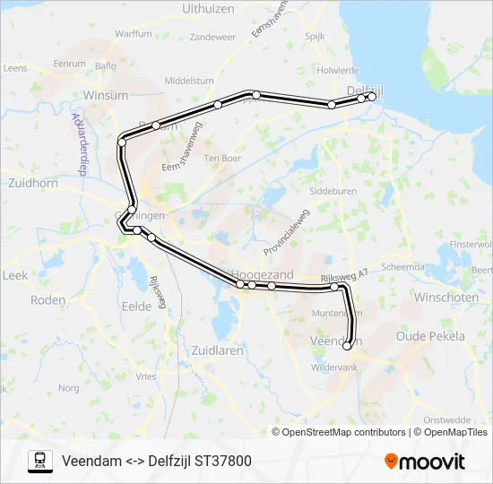 STOPTREIN RS5 Route: Schedules, Stops & Maps - Delfzijl (Updated)