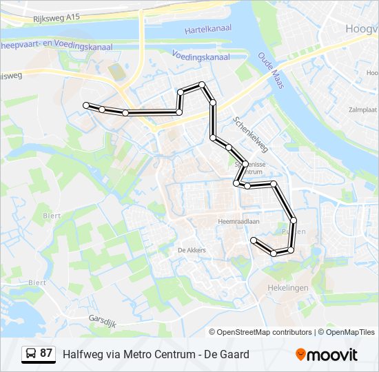 87 Route: Schedules, Stops & Maps - Halfweg Via Metro Centrum (Updated)