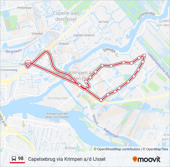 98 Route: Schedules, Stops & Maps - Capelsebrug (Updated)