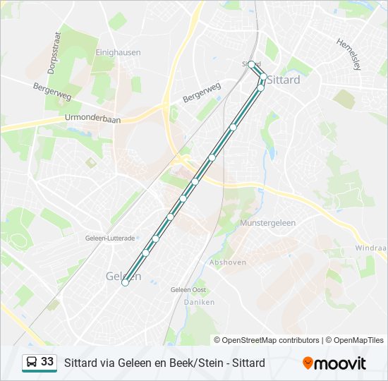 33 Route: Schedules, Stops & Maps - Geleen (Updated)