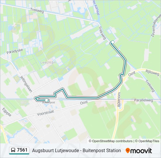 7561 Route: Schedules, Stops & Maps - Buitenpost (Updated)