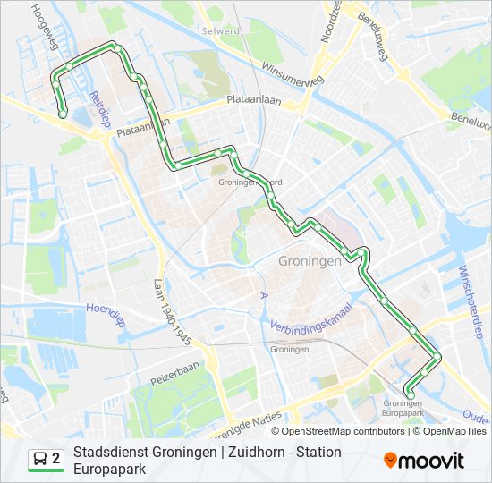 2 Route: Schedules, Stops & Maps - Europapark Via St. Noord - Umcg ...