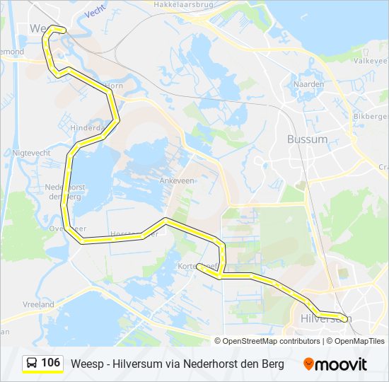 106 Route: Schedules, Stops & Maps - Weesp Station (Updated)