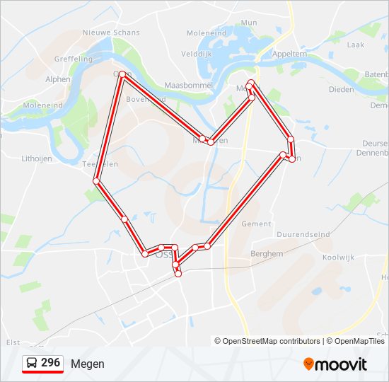 296 Route: Schedules, Stops & Maps - Megen (Updated)