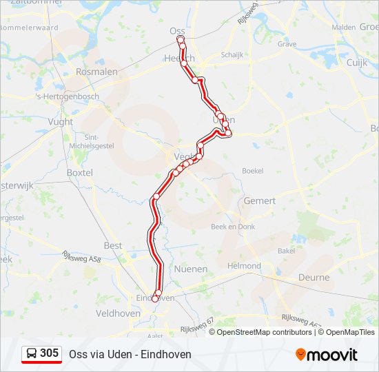 305 Route: Schedules, Stops & Maps - Oss (Updated)