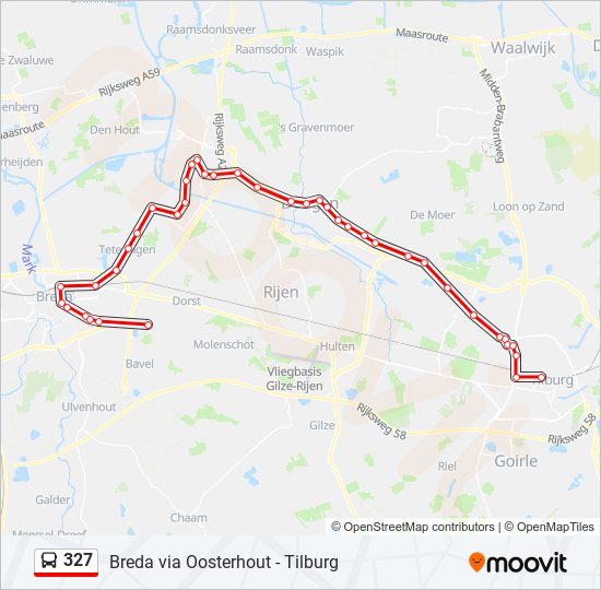 327 Route: Schedules, Stops & Maps - Tilburg (Updated)