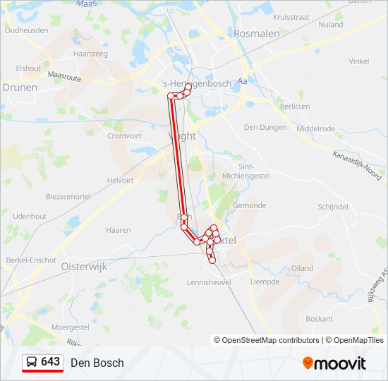 643 Route: Schedules, Stops & Maps - Den Bosch (Updated)