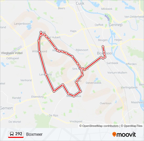 292 Route: Schedules, Stops & Maps - Boxmeer (Updated)