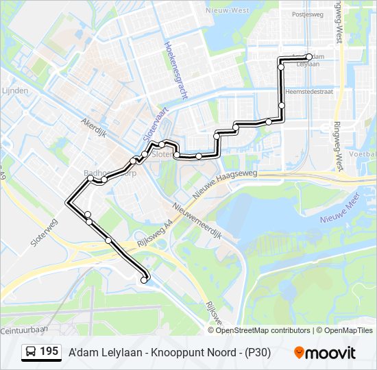 195 Route: Schedules, Stops & Maps - Knooppunt Noord Schiphol (Updated)
