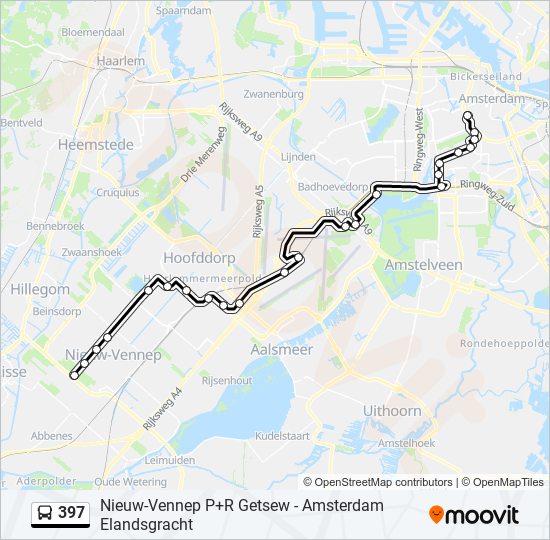 397 Route: Schedules, Stops & Maps - Nieuw-Vennep Getsewoud P+R (Updated)
