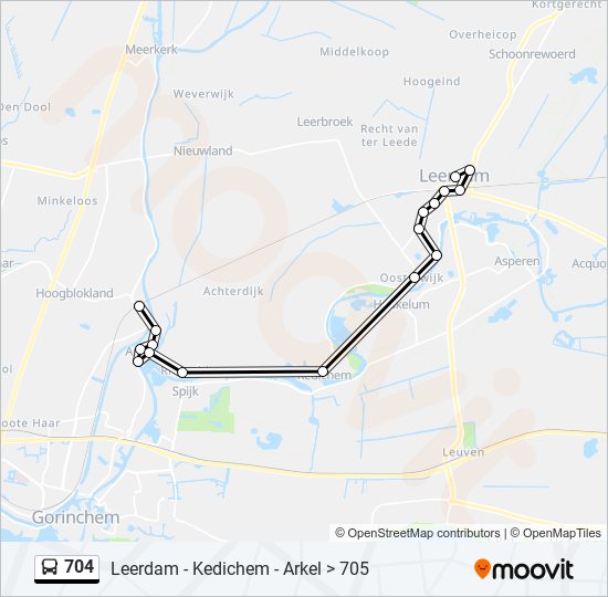704 Route: Schedules, Stops & Maps - Leerdam Via Kedichem (Updated)