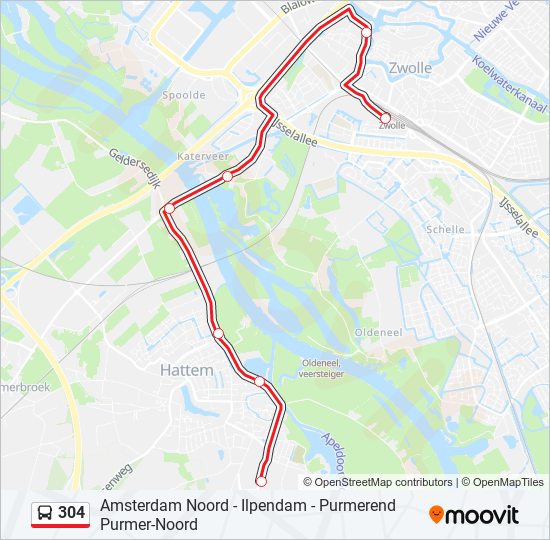 304 Route: Schedules, Stops & Maps - Zwolle (Updated)