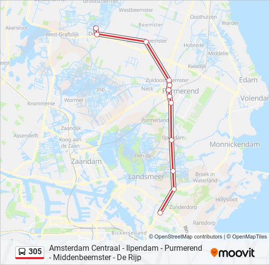 305 Route: Schedules, Stops & Maps - Amsterdam Noord (Updated)