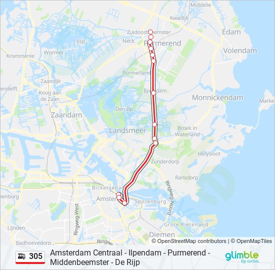 305 Route: Schedules, Stops & Maps - Amsterdam Centraal (Updated)