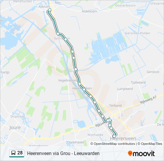 28 Route: Schedules, Stops & Maps - Akkrum (Updated)
