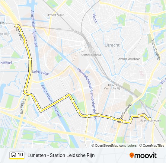 10 Route: Schedules, Stops & Maps - Leidsche Rijn Via Papendorp (Updated)